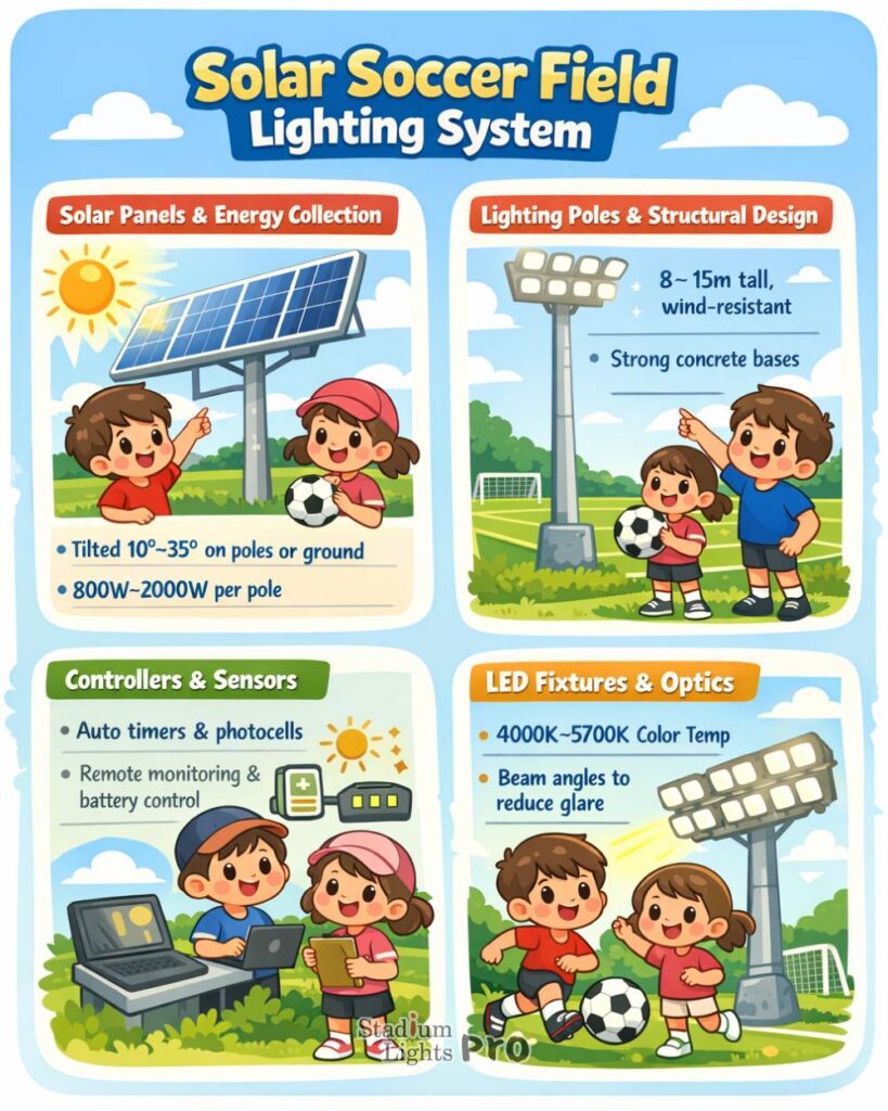 Solar Soccer Field Lights for Training and Competition Fields – SLights Pro